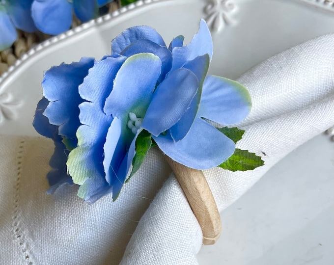 Scallop Shell Napkin Rings - Decoupage Napkin Rings - Gold Leaf -wood ...