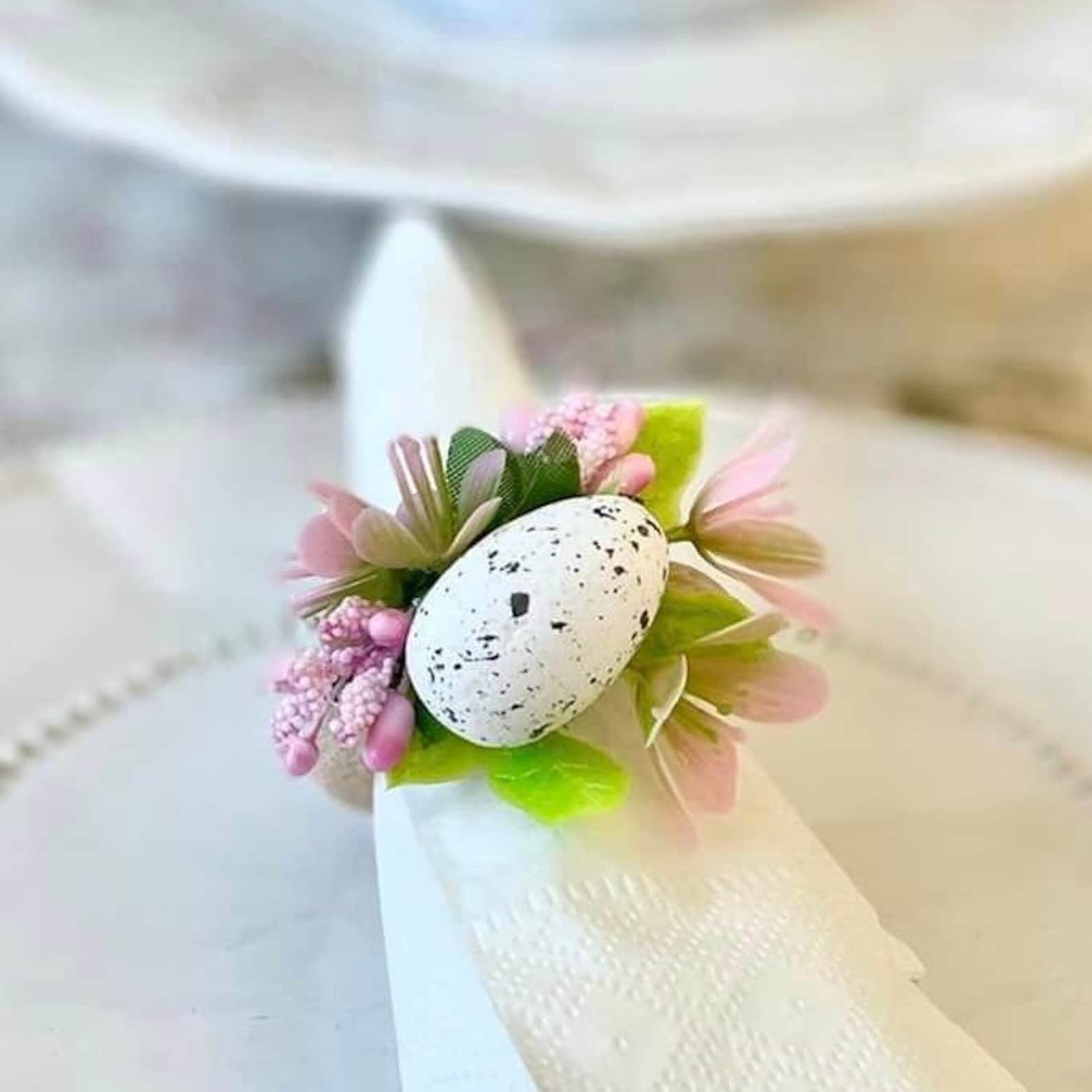Easter Napkin Rings Floral Napkin Rings Spring Napkin Rings - Etsy