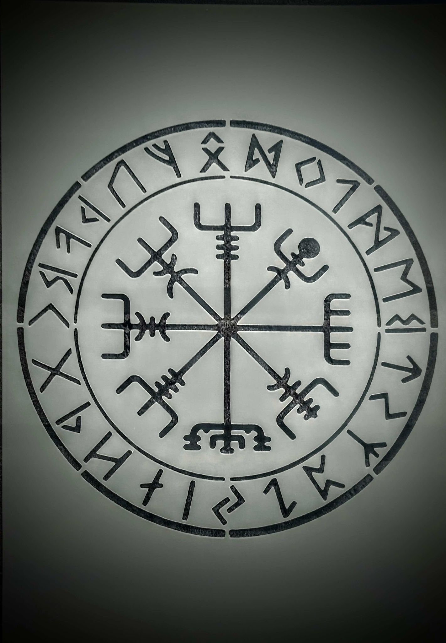 DIDACUT Norse Ragnar Pagan Viking Rune Circle Set Stencil MYLAR Sheet ...