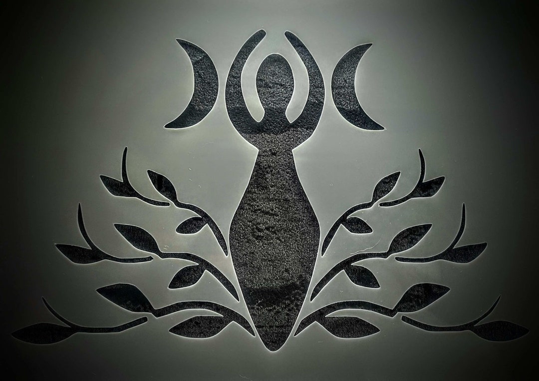 DIDACUT Wicca Triple Goddess Pagan Neopagan Witch Stencil MYLAR Sheet ...