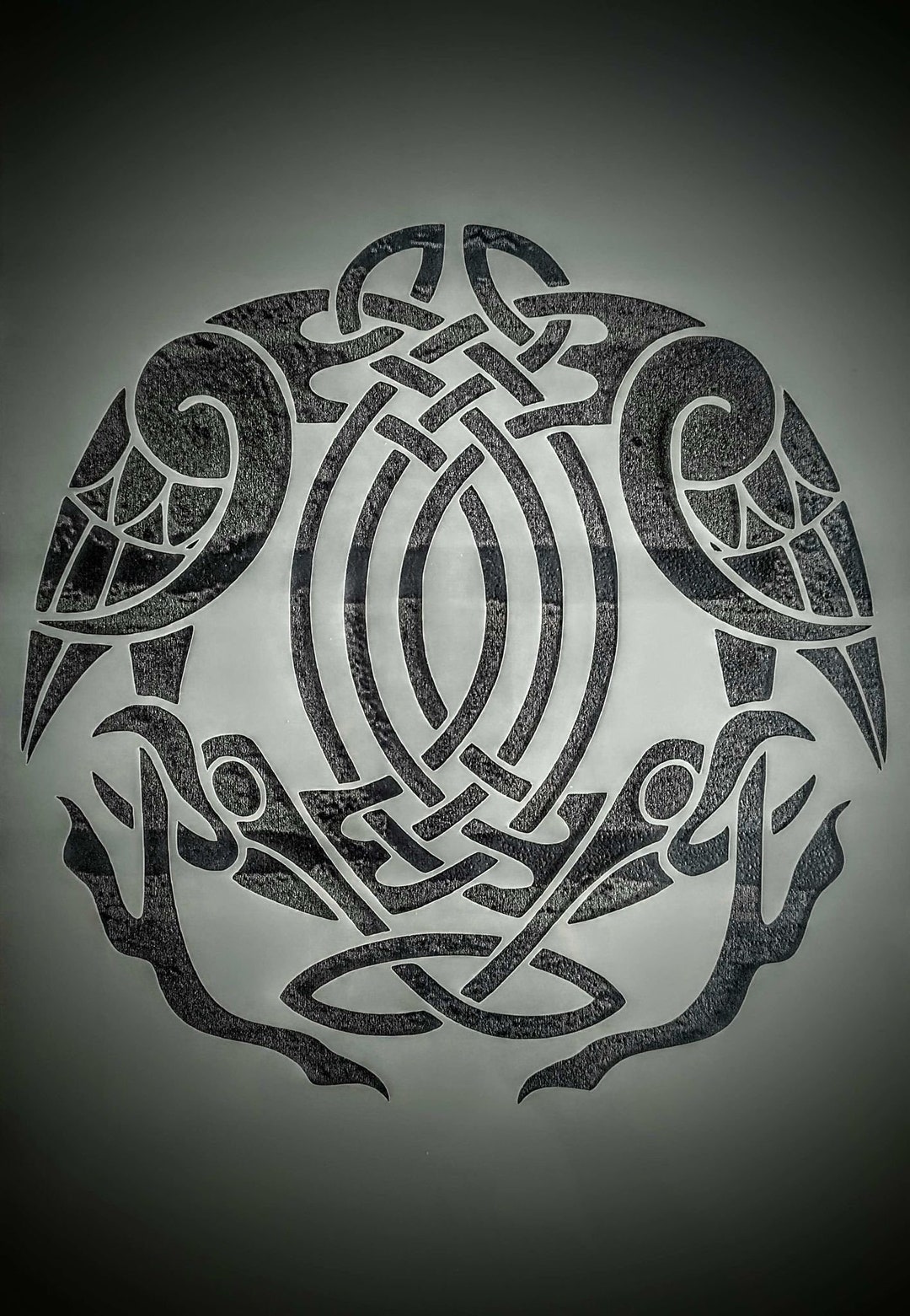 DIDACUT Norse Celtic Raven Norse Pagan Odin Viking Crow Stencil MYLAR ...