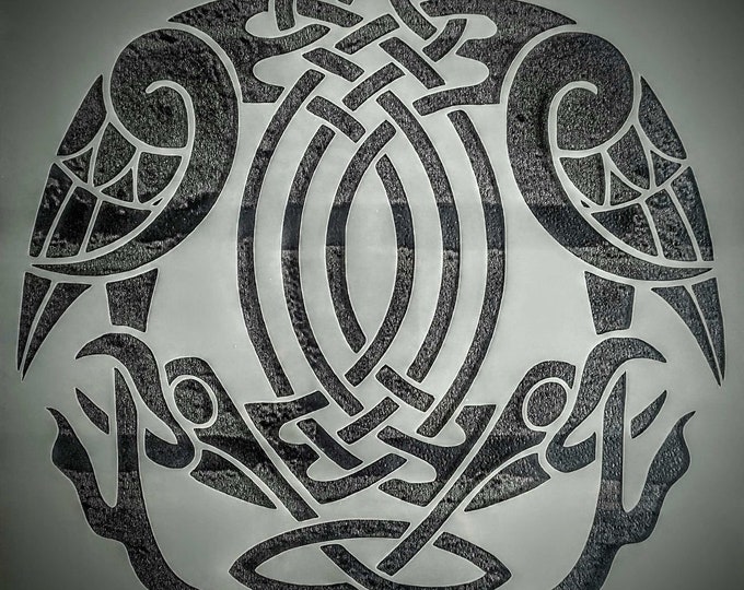 DIDACUT Norse Celtic Raven Norse Pagan Odin Viking Crow Stencil MYLAR ...