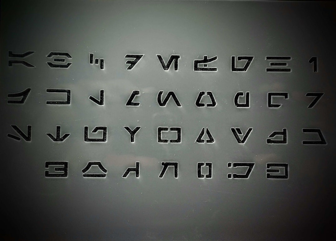 DIDACUT Aurebesh Alphabet Stencil MYLAR Sheet 190 Micron - Etsy