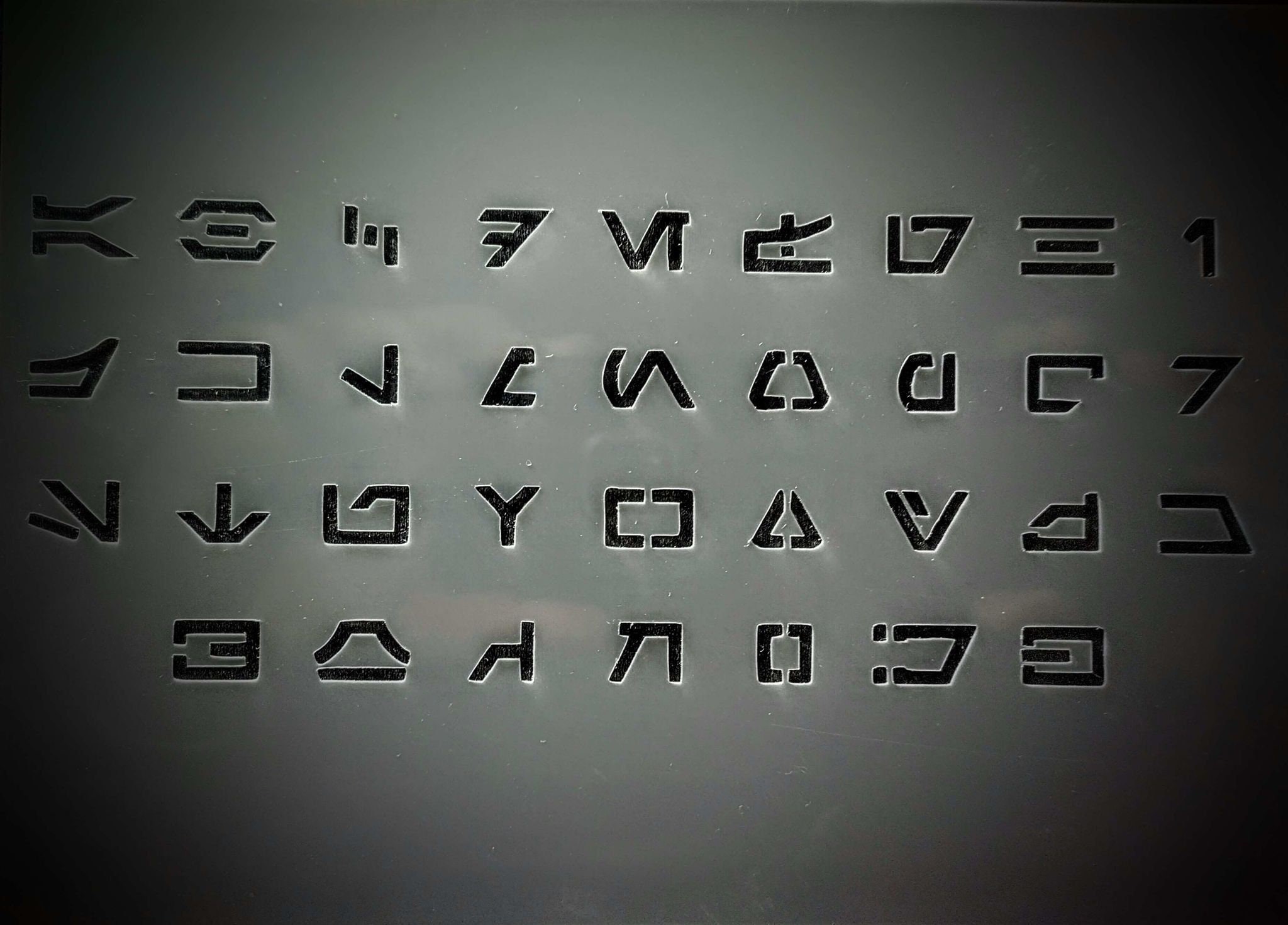 DIDACUT Aurebesh Alphabet Stencil MYLAR Sheet 190 Micron - Etsy UK