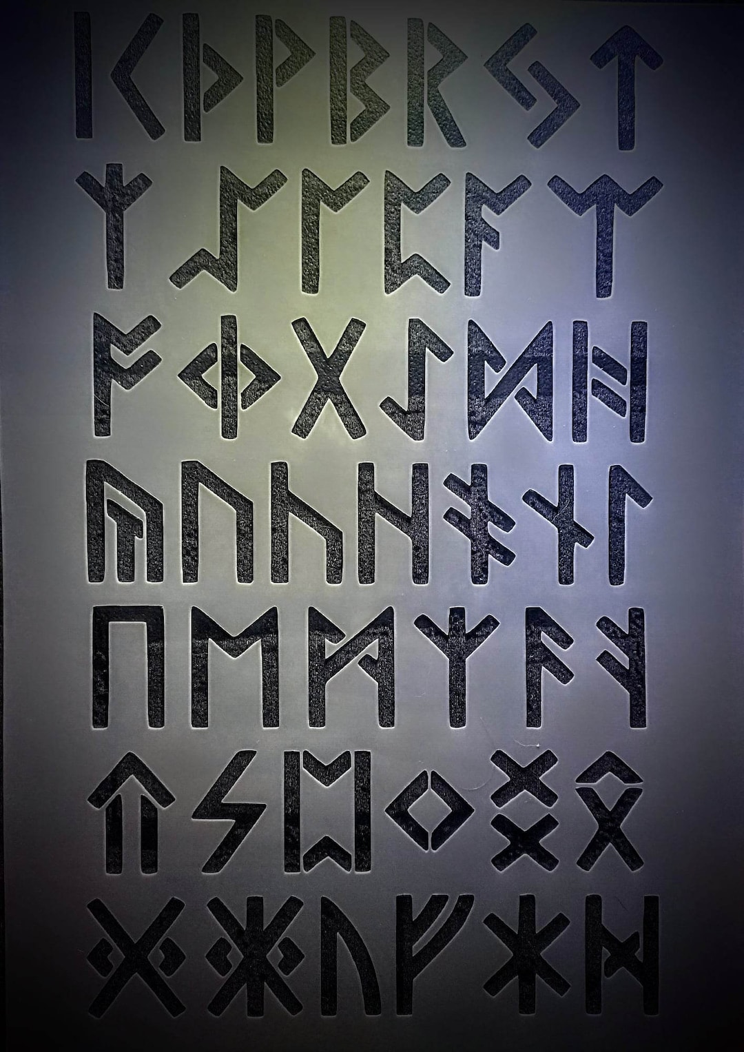 DIDACUT Norse Viking Rune Alphabet Stencil Reusable 190 Micron Mylar ...