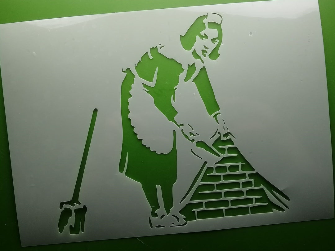 DIDACUT Banksy Cleaning Women Painting Stencil Graffiti Art - Etsy