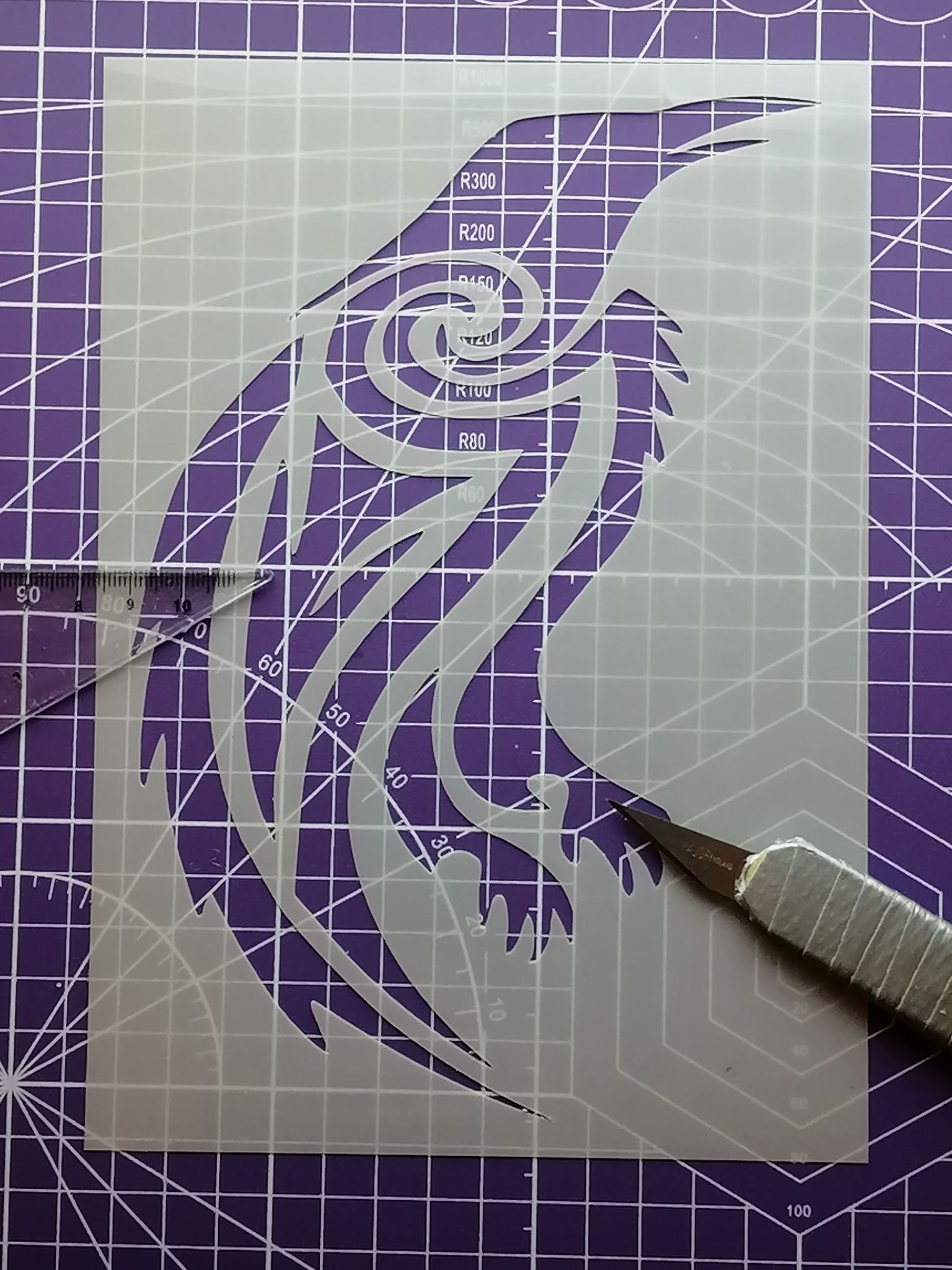 DIDACUT Norse Viking Odin Raven Stencil MYLAR Sheet 190 Micron | Etsy
