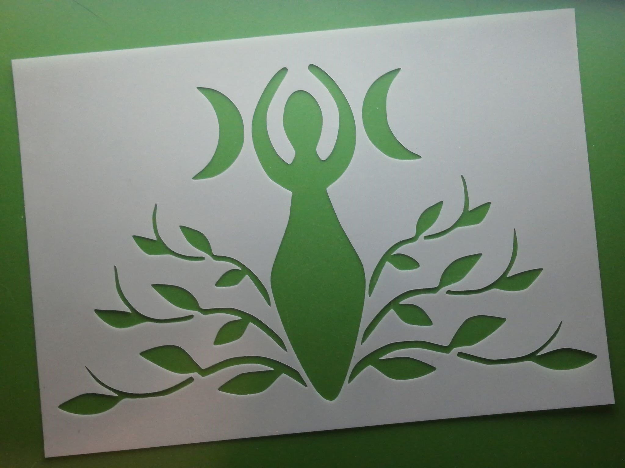 DIDACUT Wicca Triple Goddess Pagan Neopagan Witch Stencil MYLAR Sheet ...