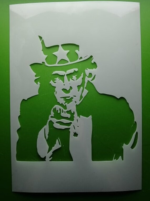 DIDACUT Decorative Uncle Sam Stencil MYLAR Sheet 190 Micron | Etsy
