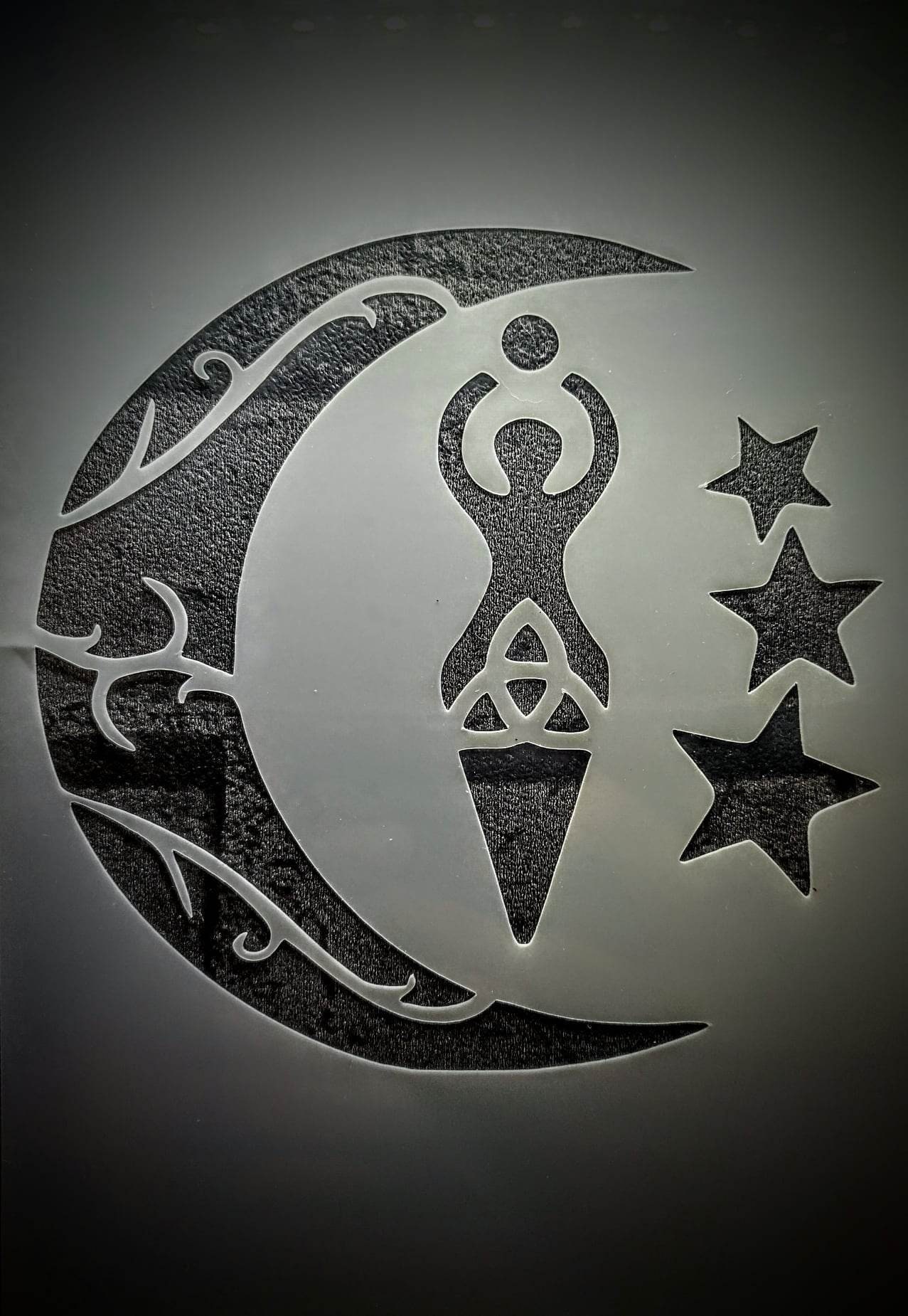 DIDACUT Wicca Goddess Pagan Moon Neopagan Witch Stencil MYLAR Sheet 190 ...