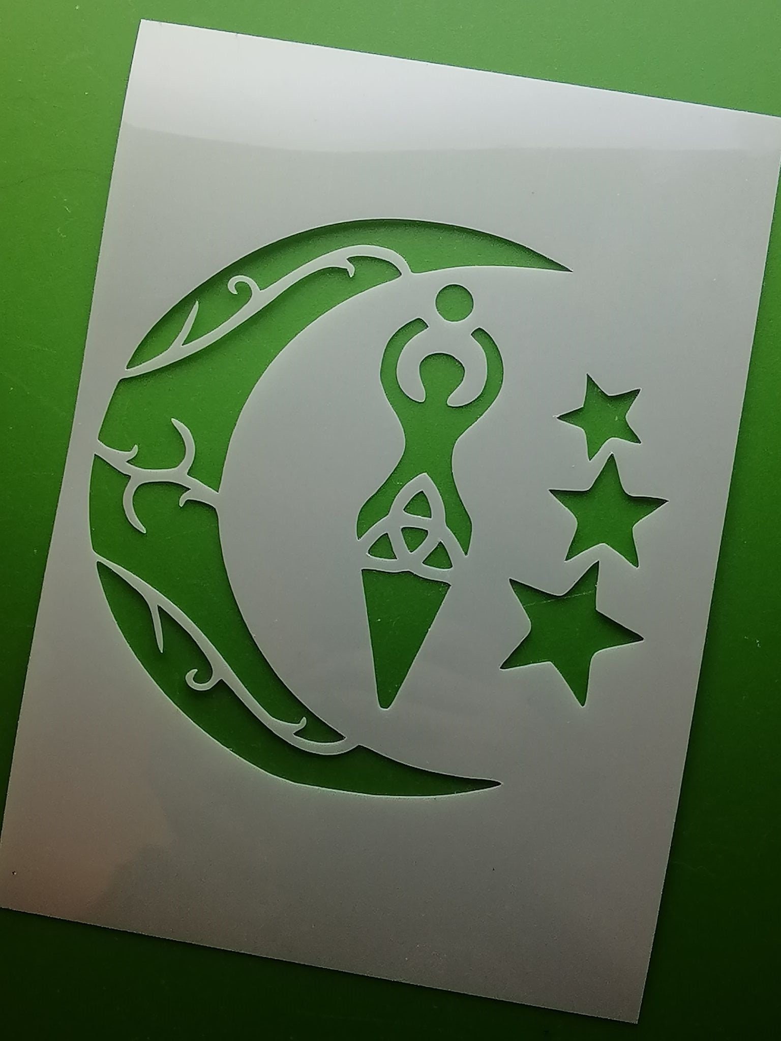 DIDACUT Wicca Goddess Pagan Moon Neopagan Witch Stencil MYLAR | Etsy