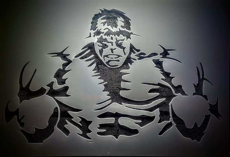 DIDACUT Fanart Hulk Green Muscle Man Beast Stencil MYLAR Sheet 190 ...