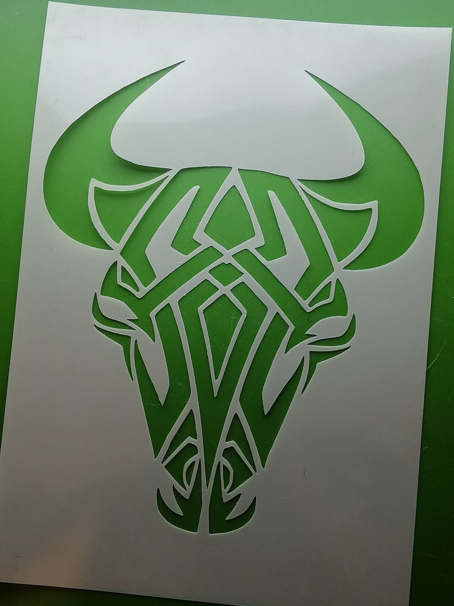 DIDACUT Decorative Bull Head Stencil MYLAR Sheet 190 Micron - Etsy