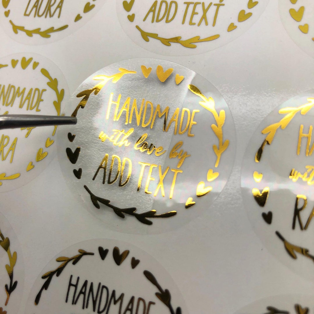 Handmade With Love by Labels - Thank You Clear Transparent Stickers ...