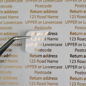 Personalised Address Labels - Printed Sticker Return Address Labels ...