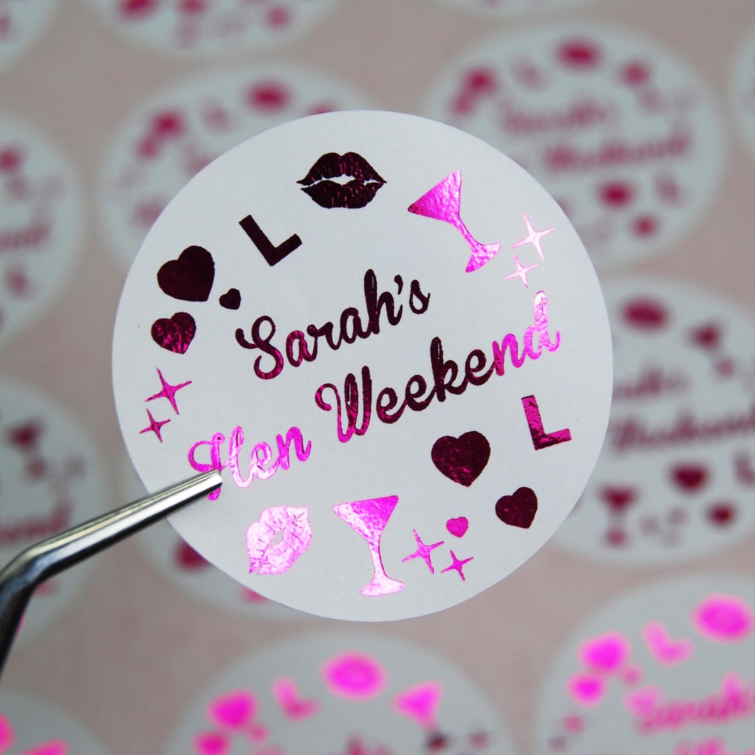 Personalised Hen Party Stickers, Hen Weekend Labels, Hen Do Favor, Hen ...