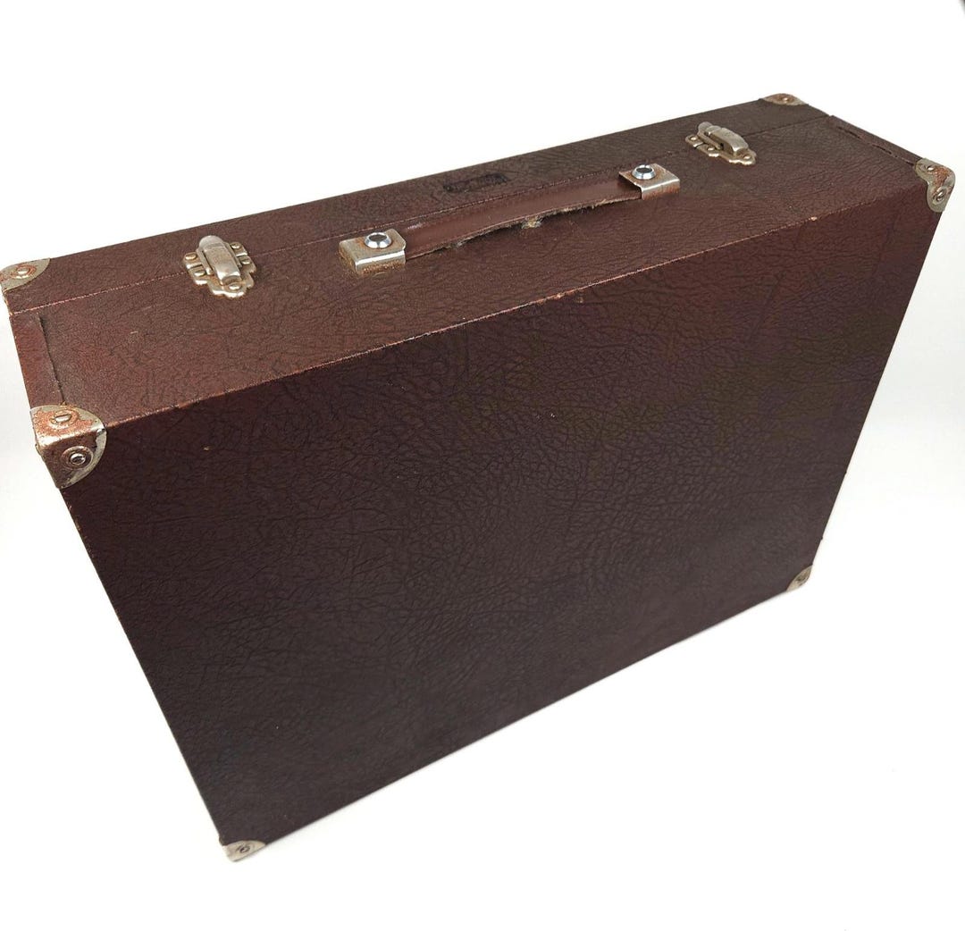 HEAVY Vintage Large Size Salesman / Camera Carry Suitcase Briefcase ...