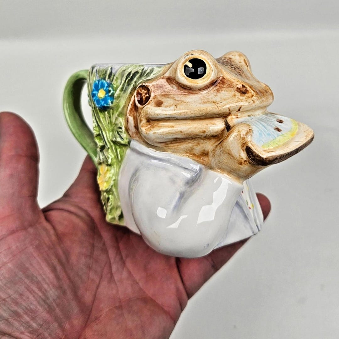 ENESCO BEATRIX POTTER Jeremy Fisher Frog Toad Small Cup Jug Planter ...