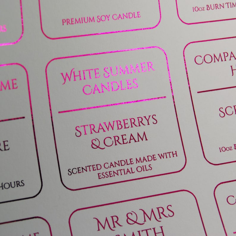 Personalised Candle Label Stickers Custom Candle Labels UK - Etsy UK