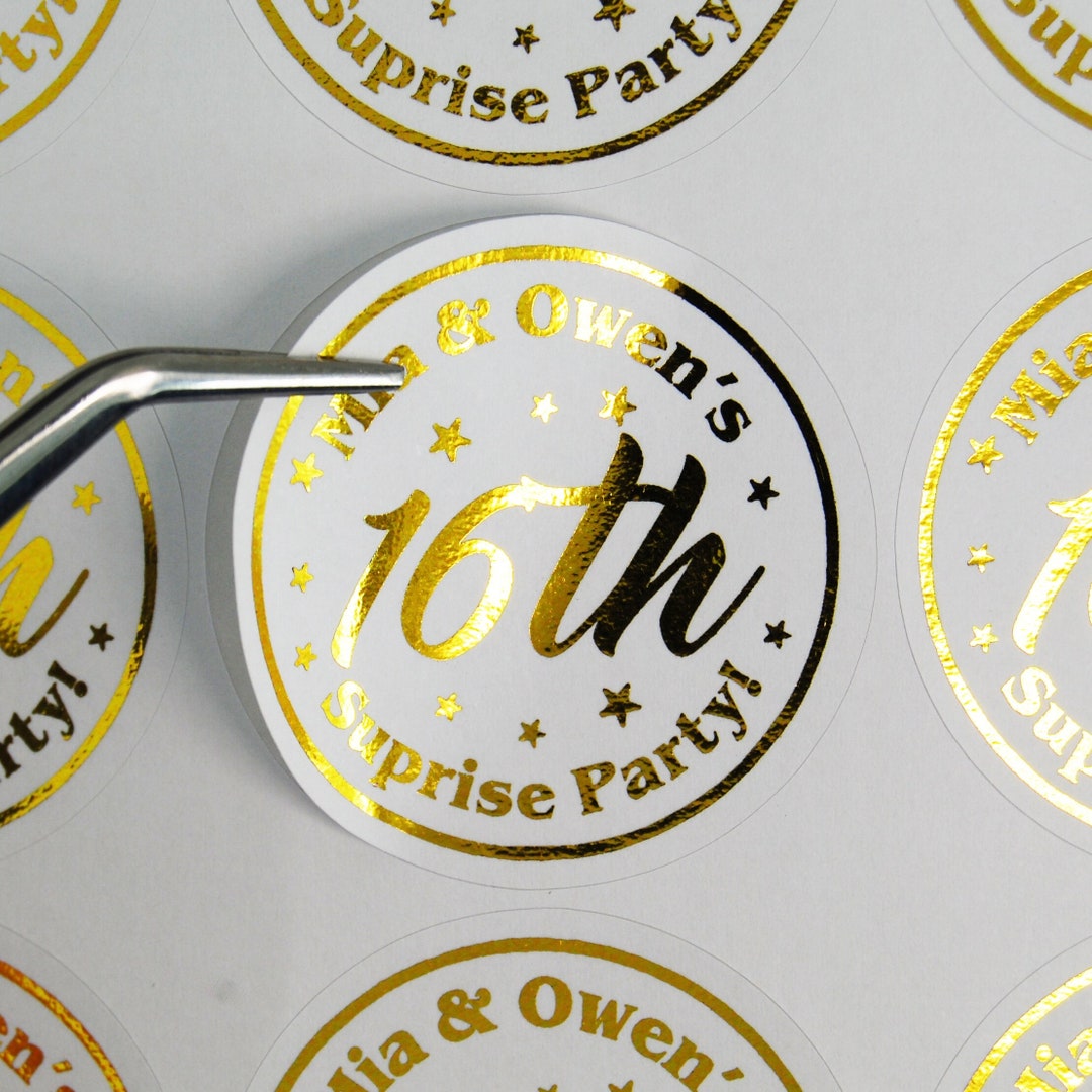 Personalised Party Stickers Thank You for Coming Stickers Sweet Cone ...