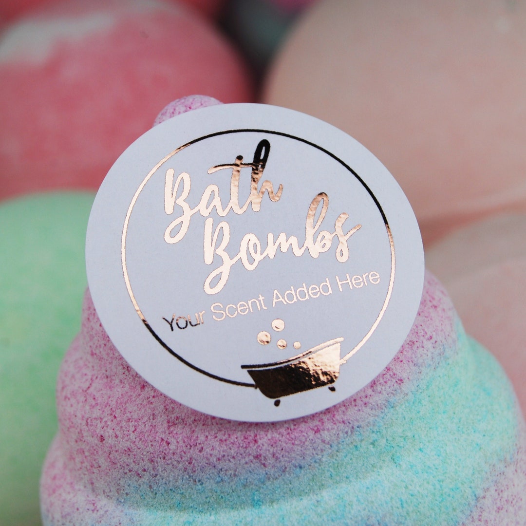 Bath Bomb Stickers Personalised Custom Printed Bath Bomb Labels Bath ...