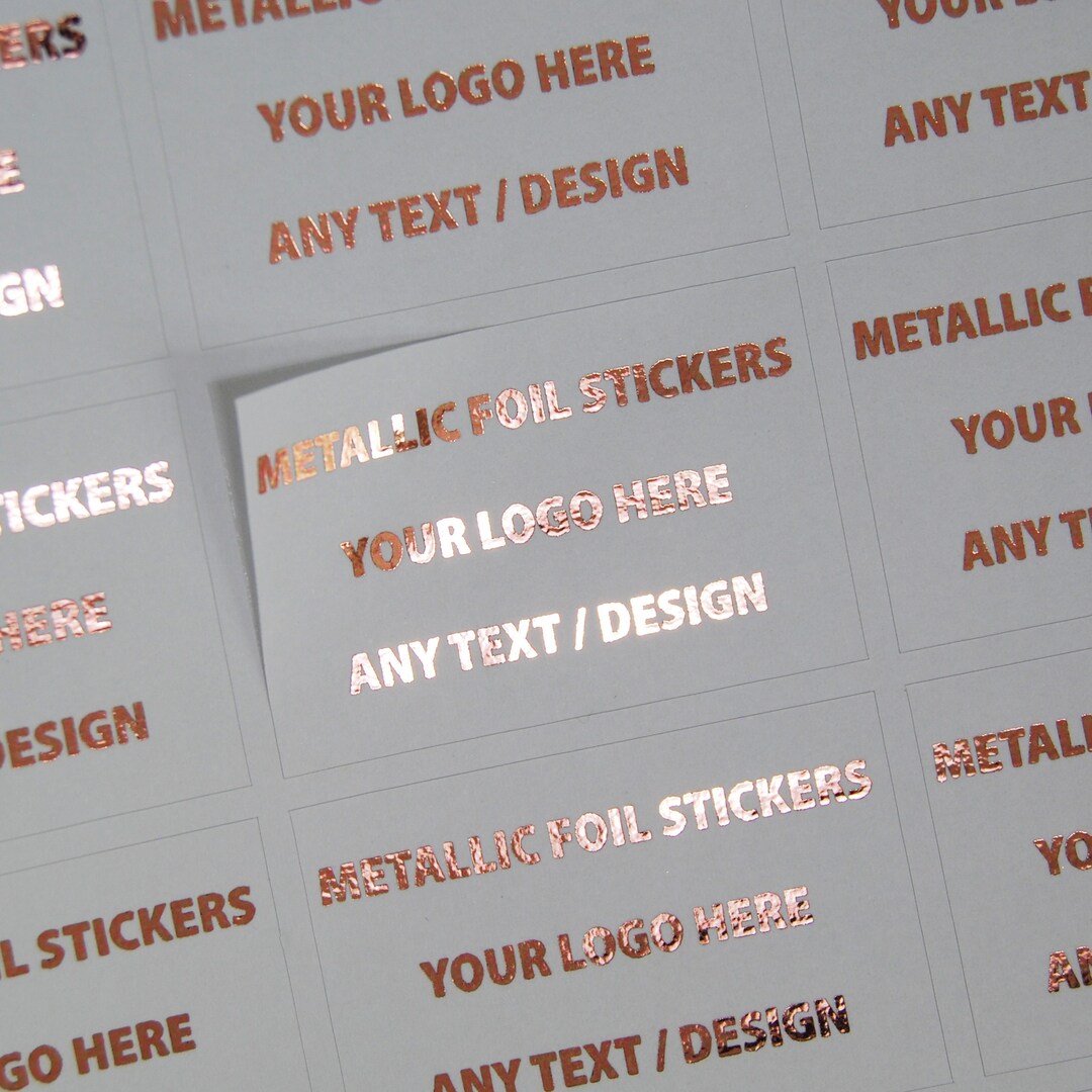 Rectangle Logo Stickers | Custom Foil Label for Business Branding ...