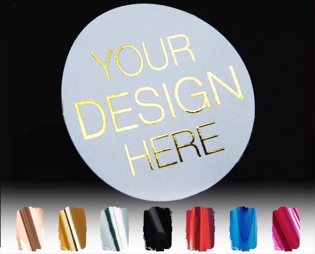 Gold Foil Printing Labels, Metallic Foiled Logo Business Stickers ...