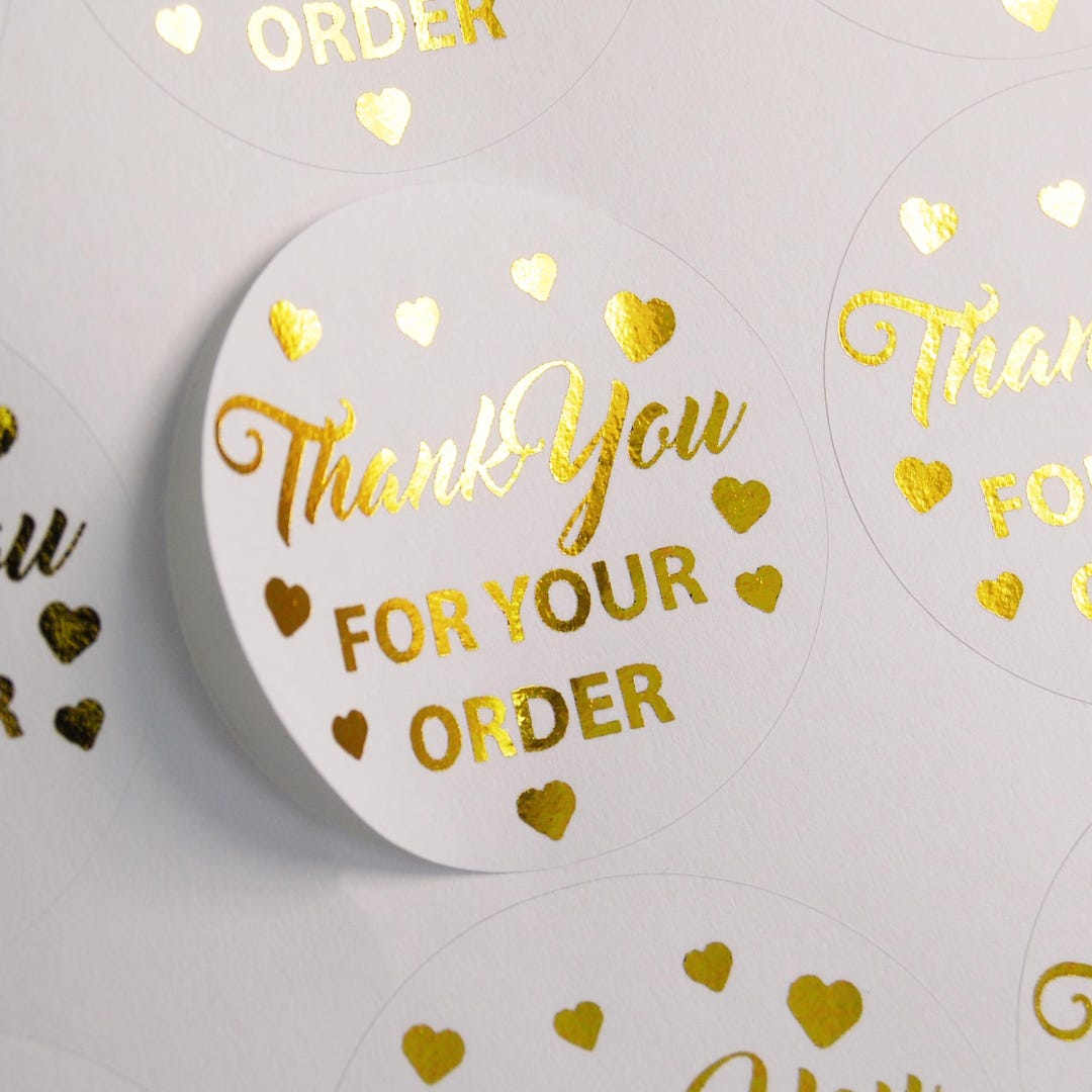 Thank You for Your Order Sticker Labels, Round Business Labels With ...
