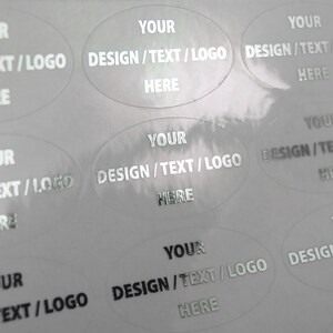 Clear Transparent Oval Sticker Labels Custom Made With Personalised ...