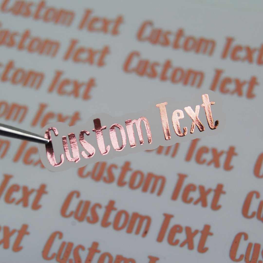 Personalised Letter Word Stickers Contour Cut to Text, Business Labels ...