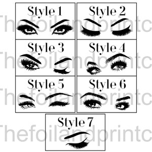 Custom Lash Logo Semi Clear Transparent Stickers, Metallic Foil Eyelash ...