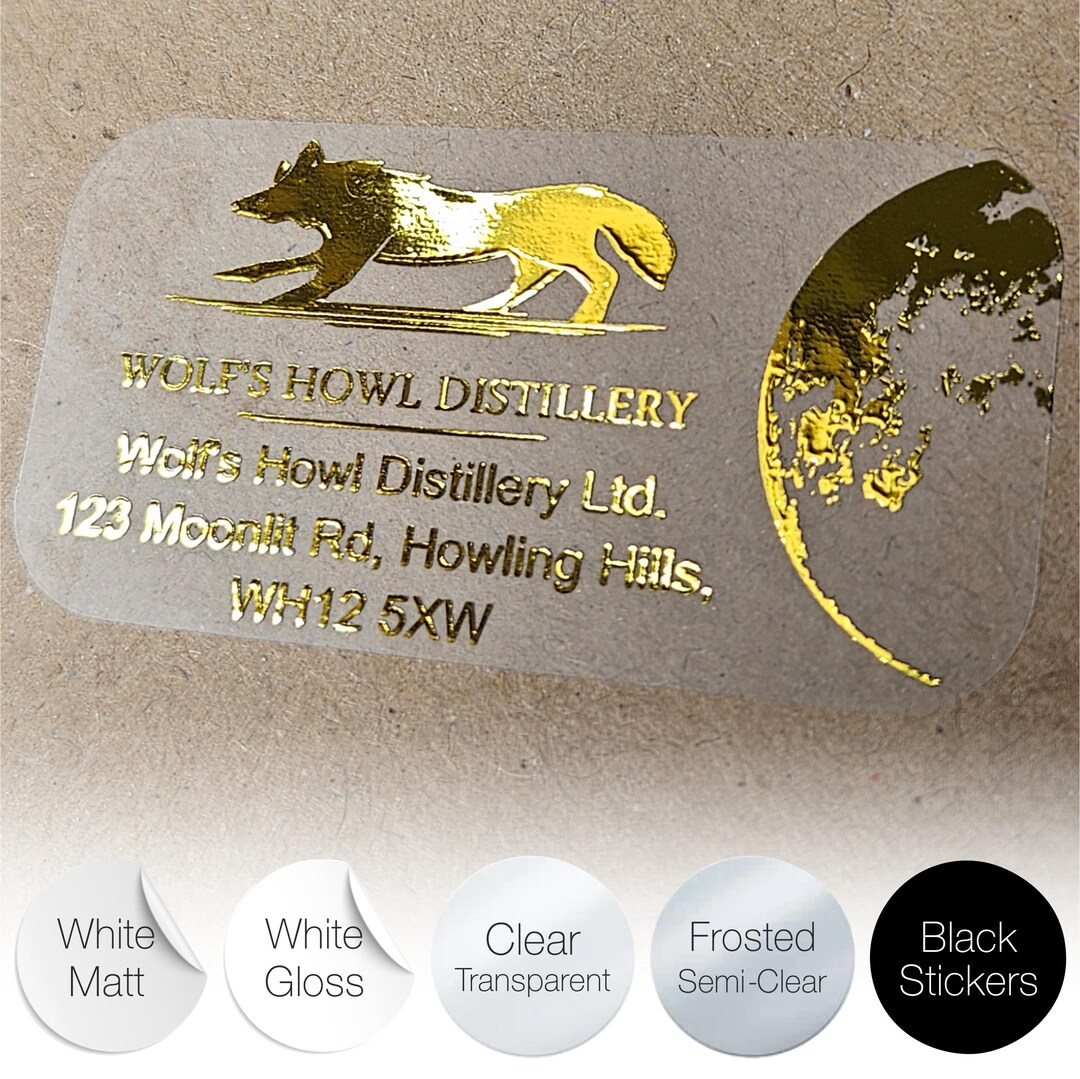 Business Address Label Stickers, Logo Return Address Labels ...