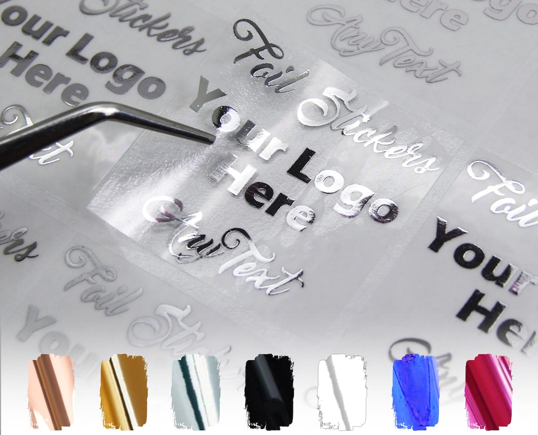 Square Custom Transparent Stickers for Business Logo Personalised Gold ...