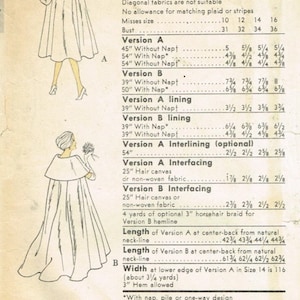 Vintage 1950s Opera, Bridal Coat Pattern PDF Instant Digital Download ...