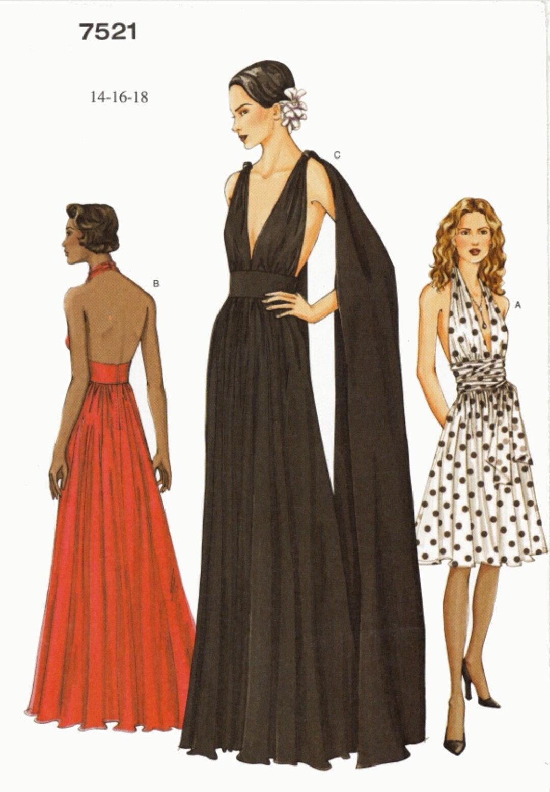 Vintage Bridal Prom Evening Dress Pattern PDF Instant Digital Download ...