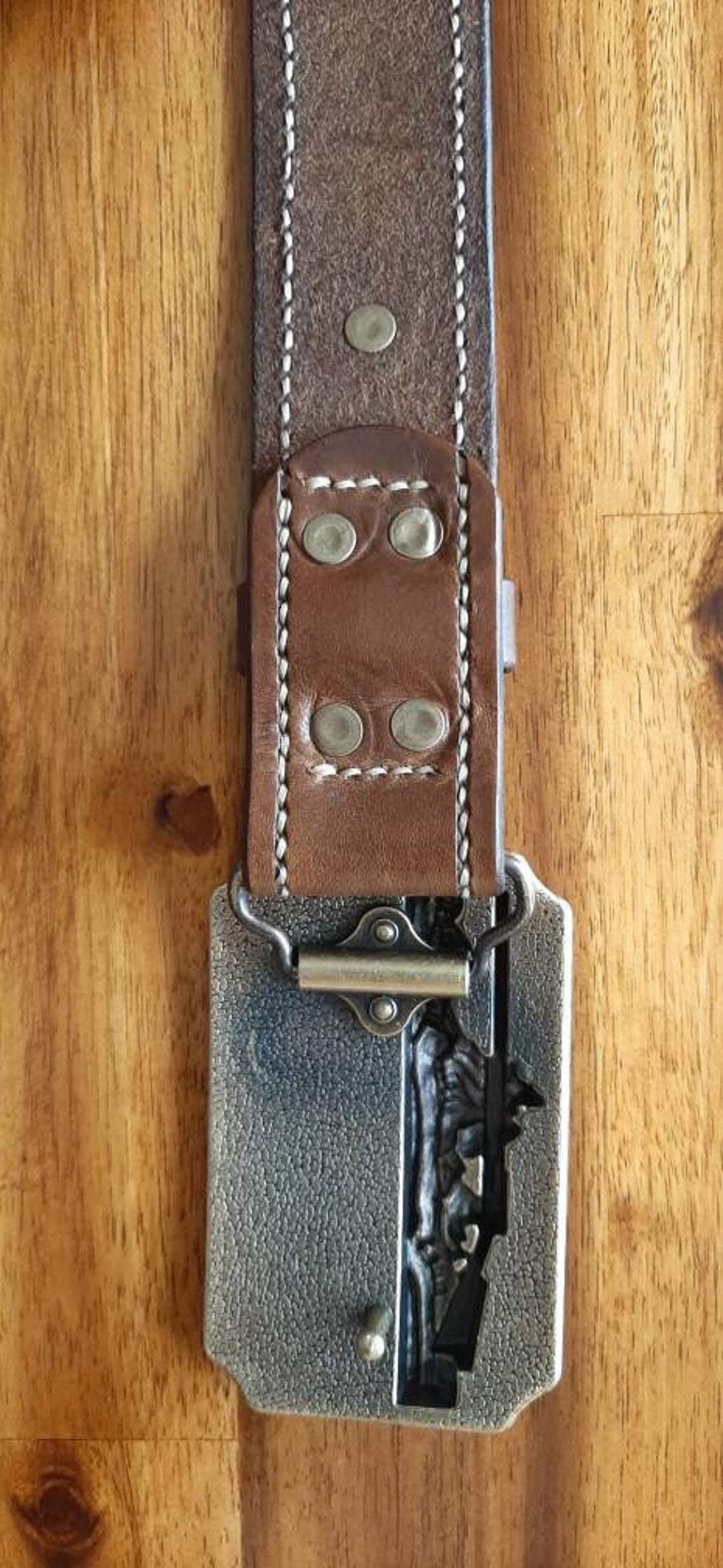 Hand Made Leather Belt W/ Browning Brass Buckle - Etsy