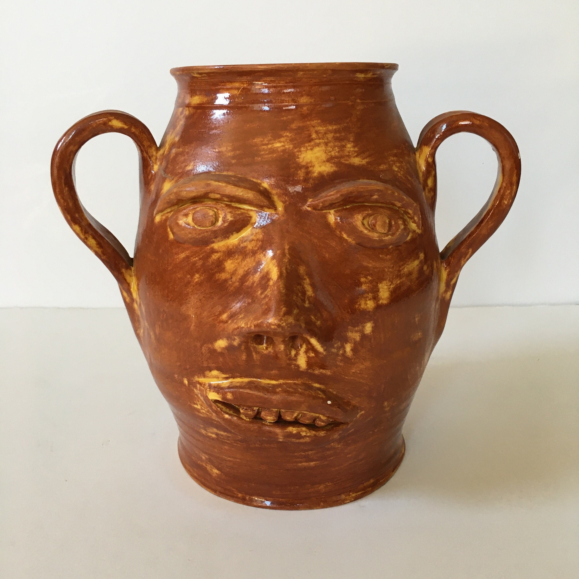 Face Jug by Morris Duncan, Signed - Etsy