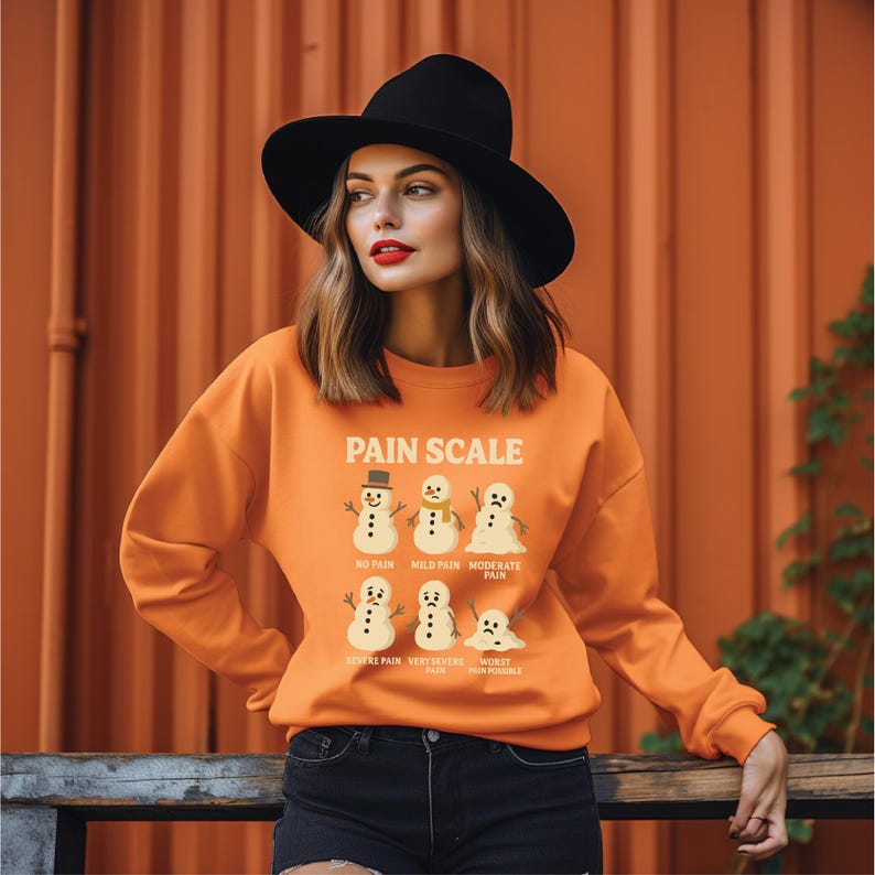 Funny Pain Scale Snowman T-shirt: Medical Humor Holiday Tee - Etsy