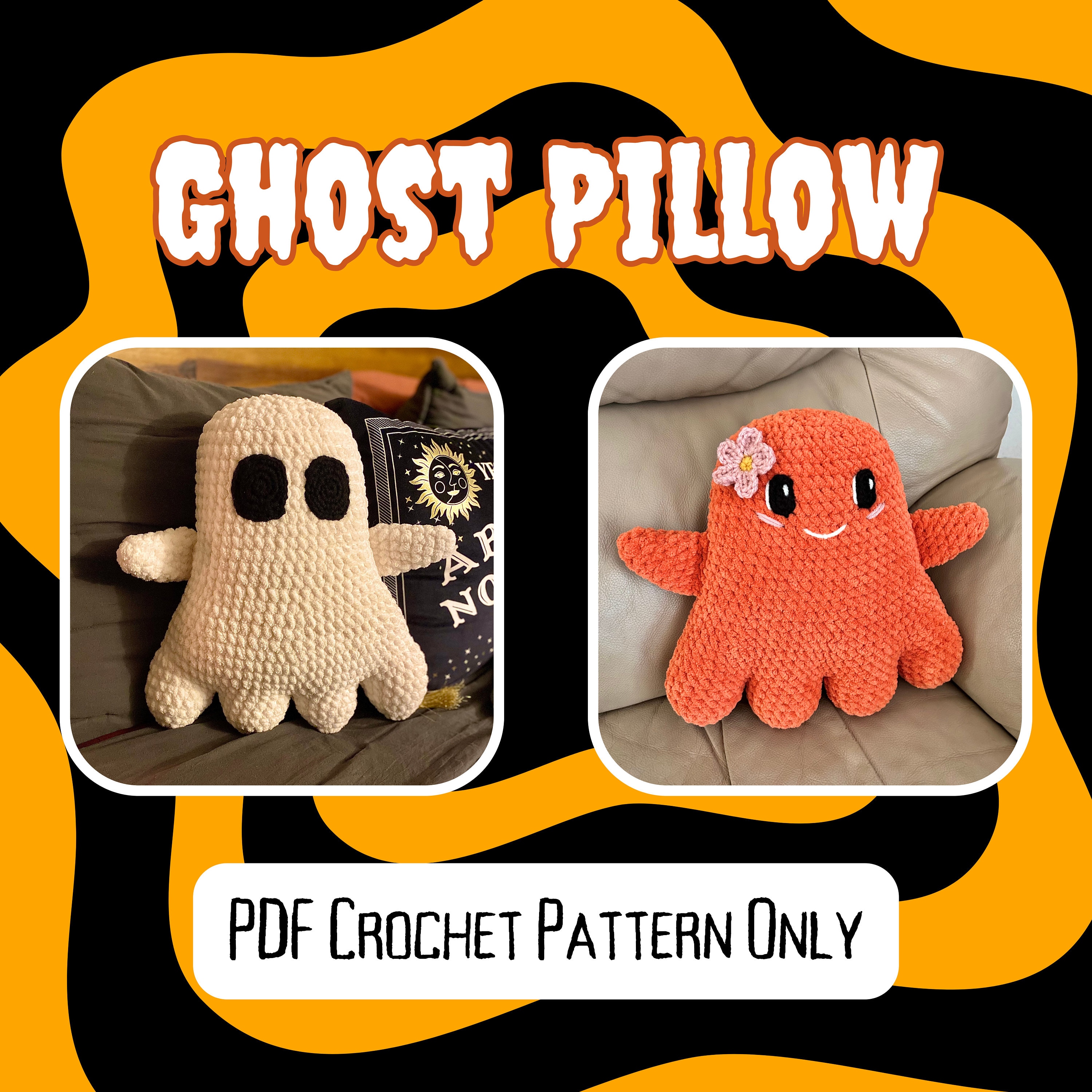 Ghost Pillow Pattern - PDF Crochet Pattern - Low Sew - Etsy