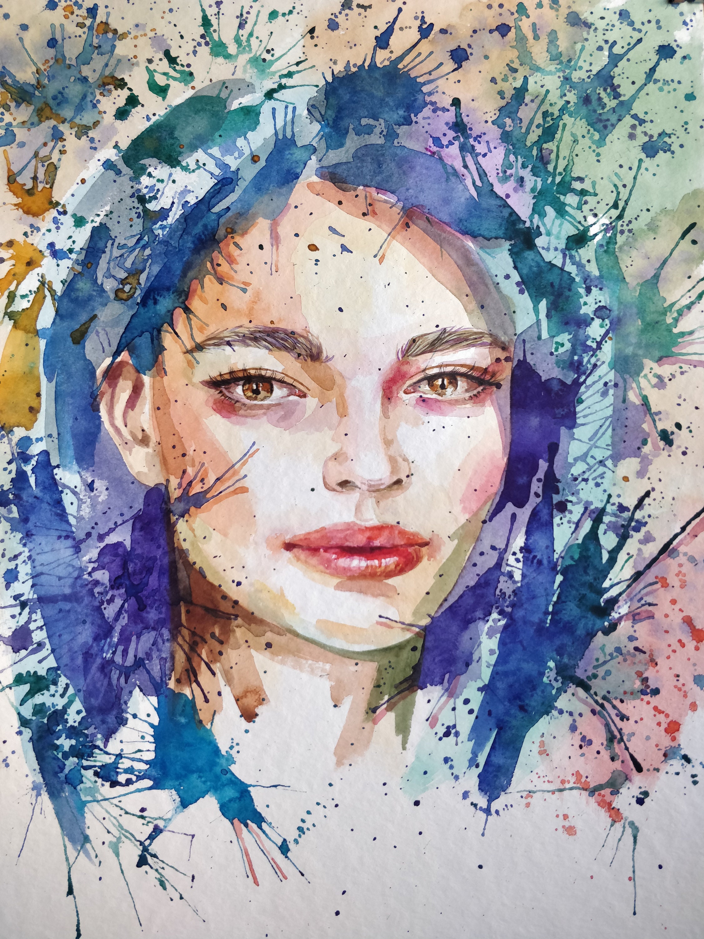 Watercolor Faces