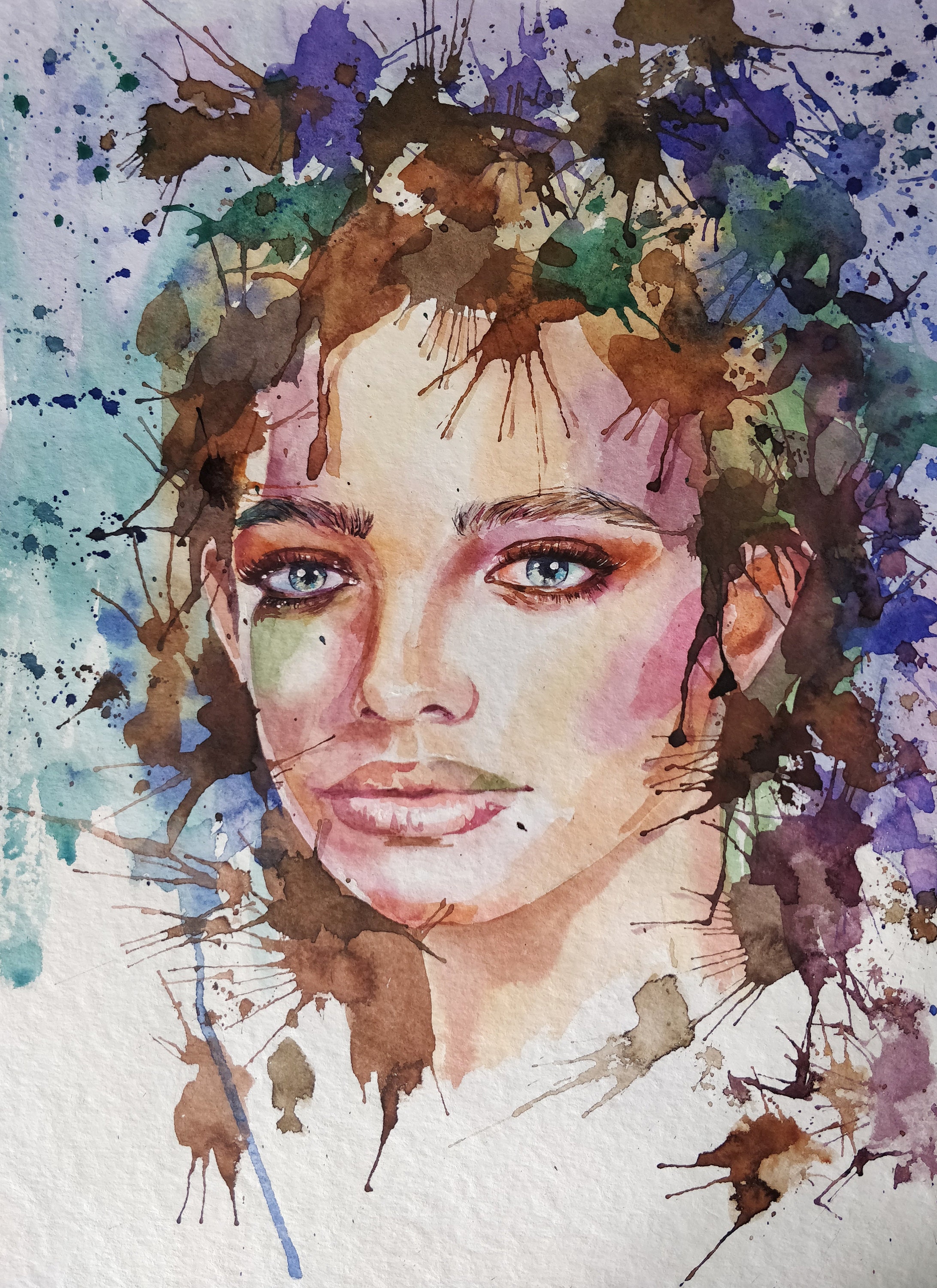 Abstract Watercolor People