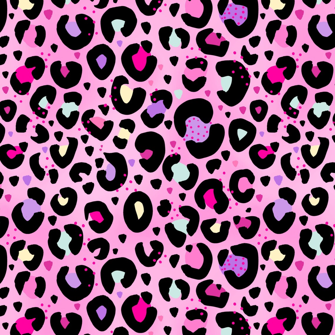 Pink Pastel Rainbow Leopard Print Seamless Design Pattern - Etsy