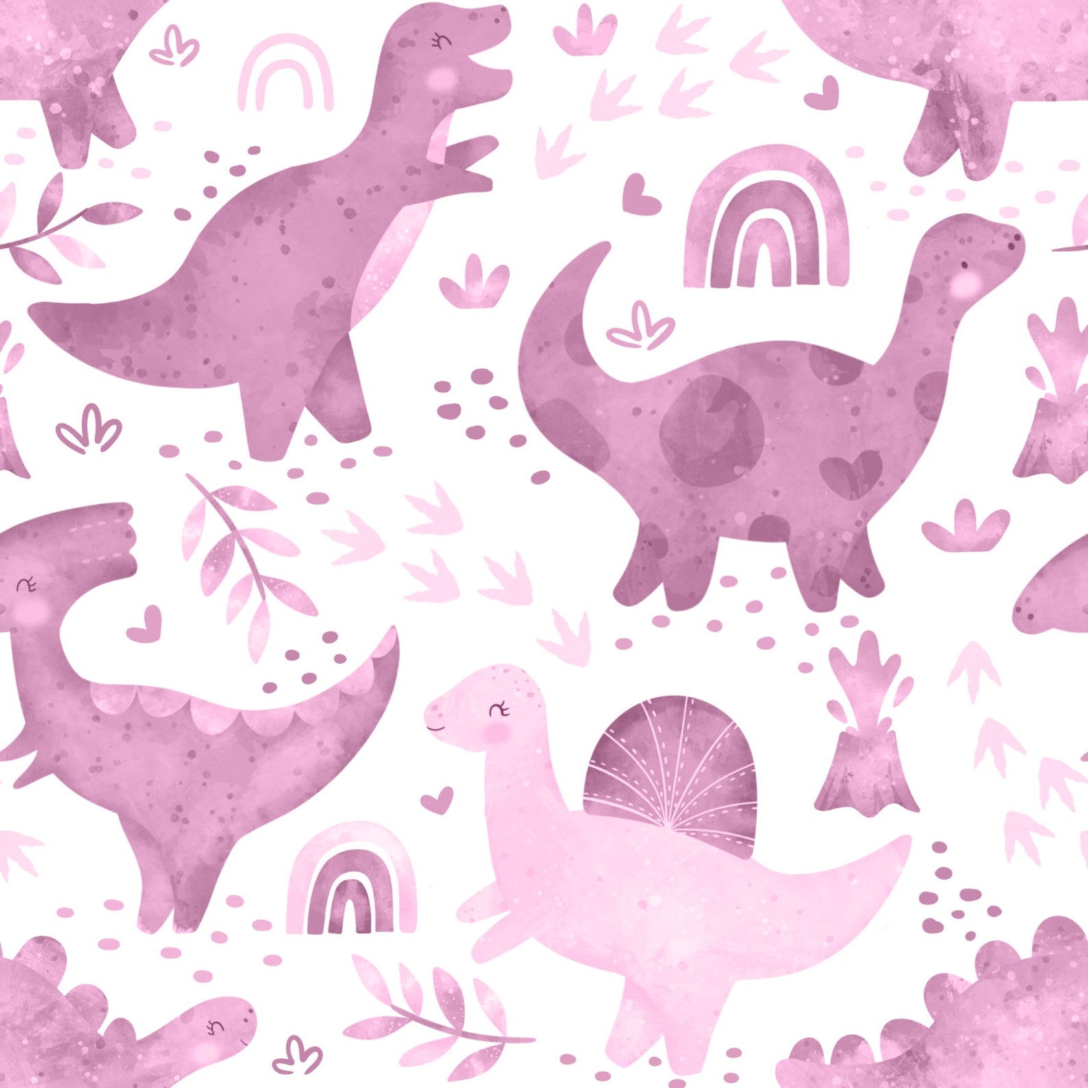 Dinosaur Dino Tonal Pastel Volcano Pretty pink - Etsy