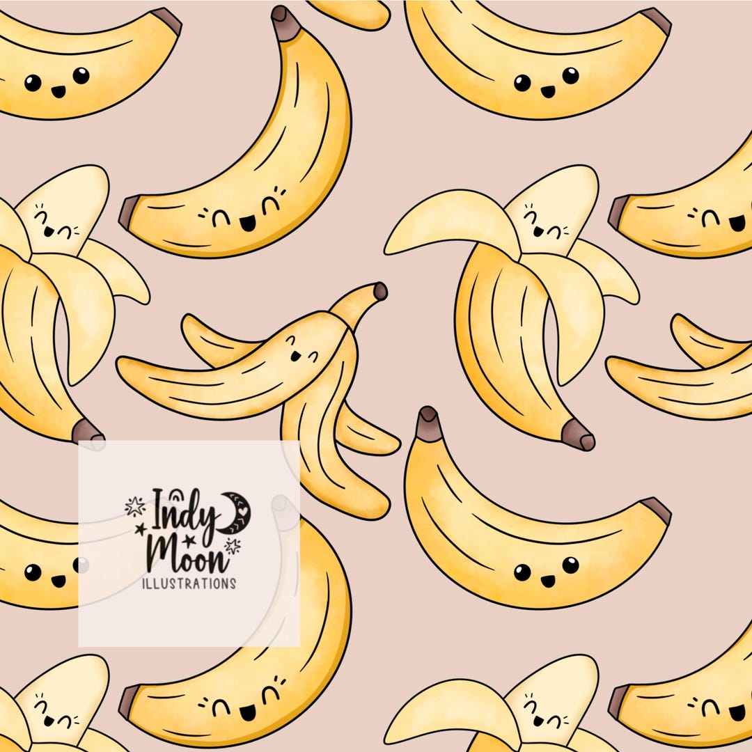 Happy Cute Bananas Banana , Fruit , Summer Seamless Design - NON ...