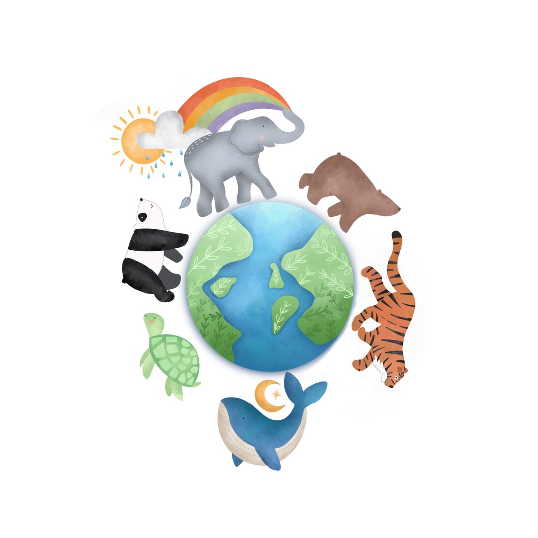 Earthday Love Our World Earth Transfers-to Be Used With Cricut or ...