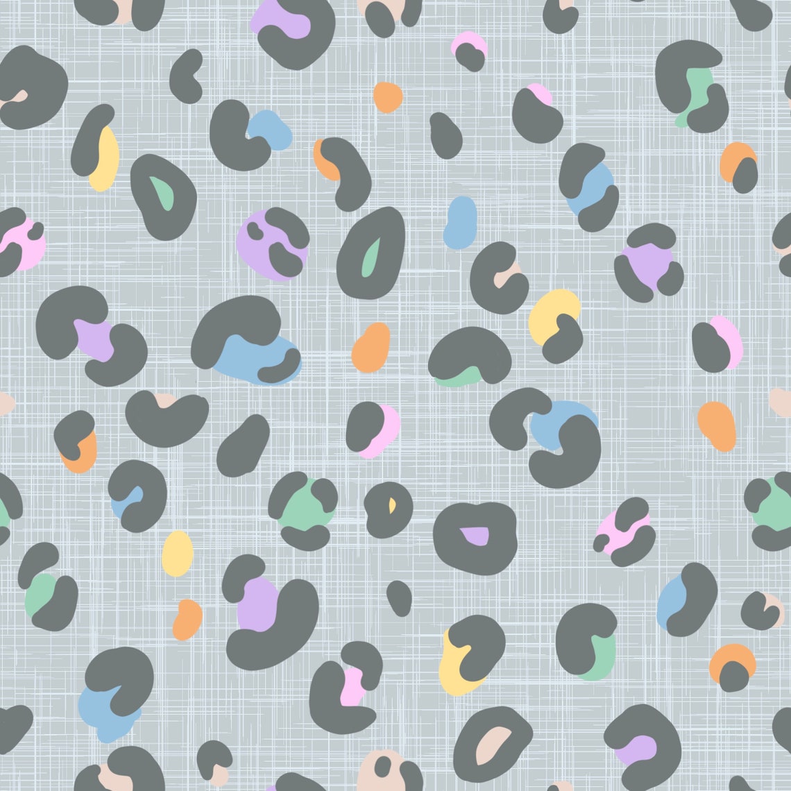 Pastel Rainbow Leopard Print Seamless Design Pattern Digital Download ...