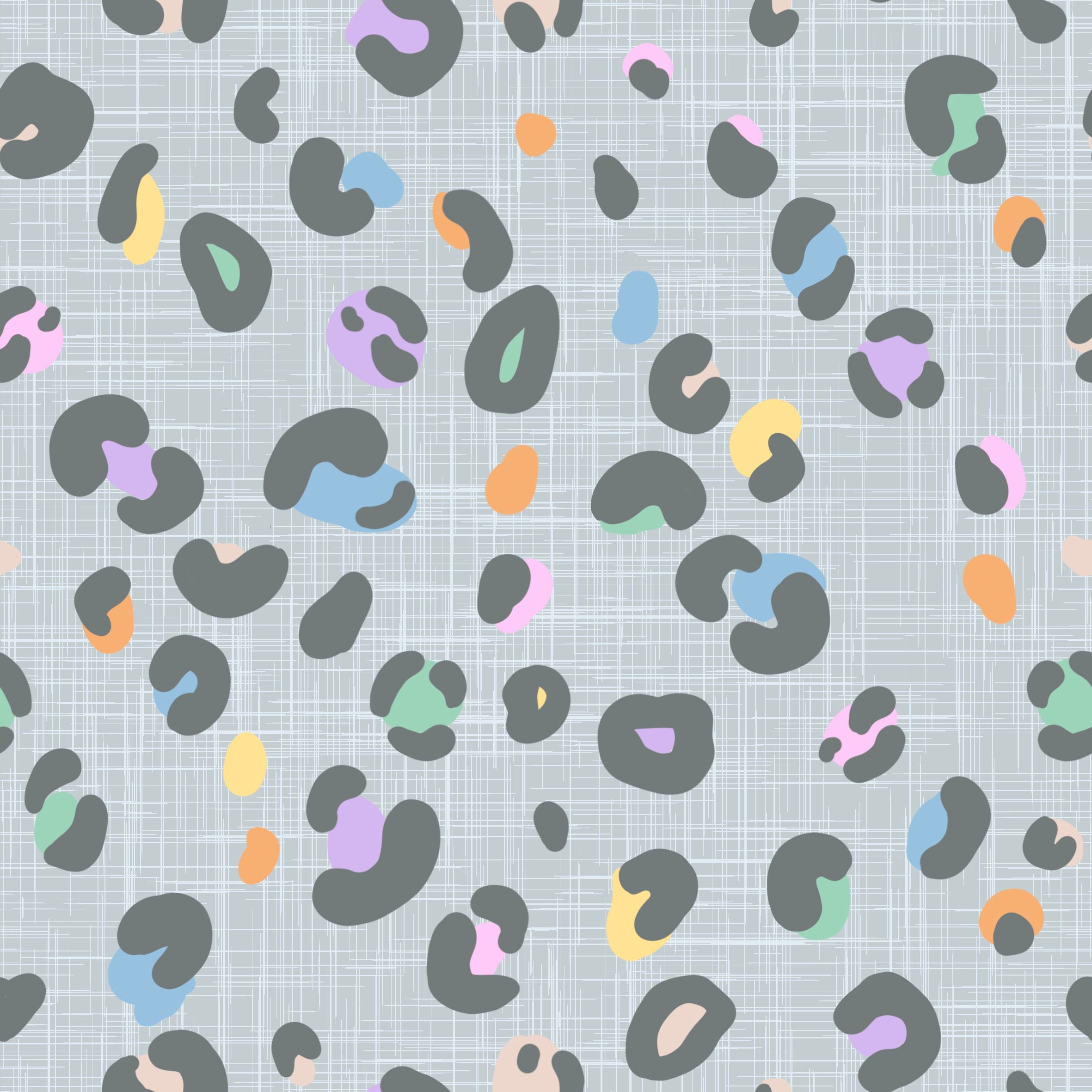 Pastel Rainbow Leopard Print Seamless Design Pattern Digital Download ...