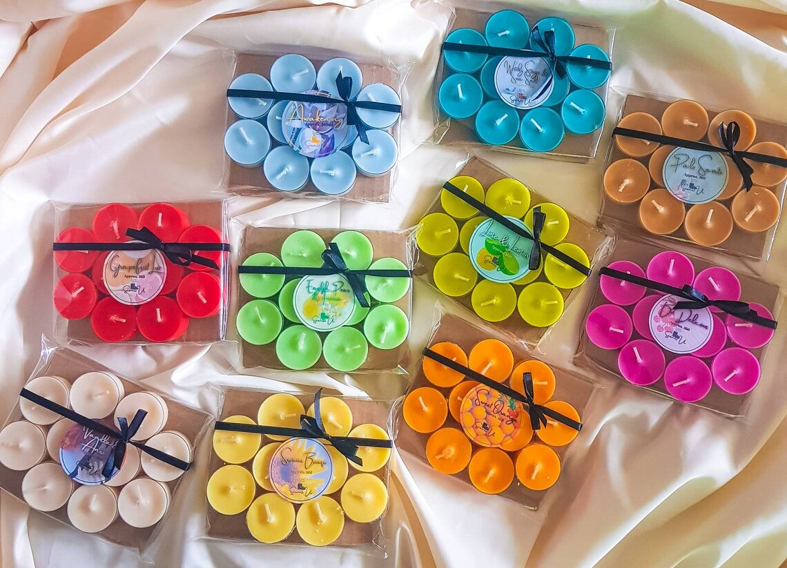 Tea Light Candles 19mm Height and 38mm Diameter Sold in Pack of 6 or ...