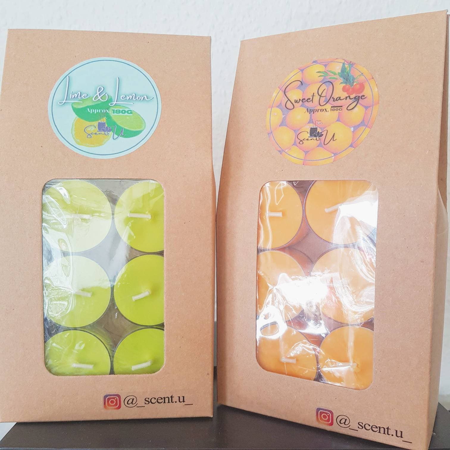 Tea Light Candles 19mm Height and 38mm Diameter Sold in Pack of 6 or ...