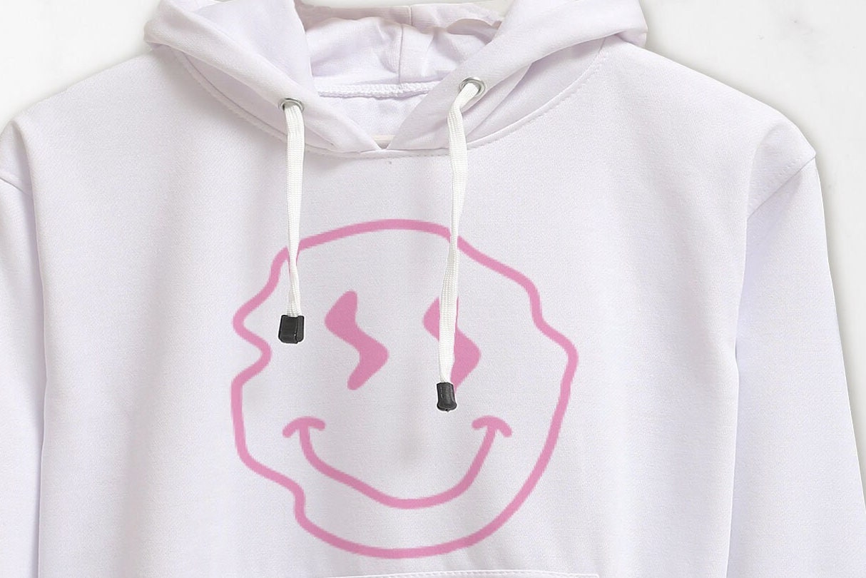 Hoodie Preppy Aesthetic squiggly Smiley - Etsy Australia